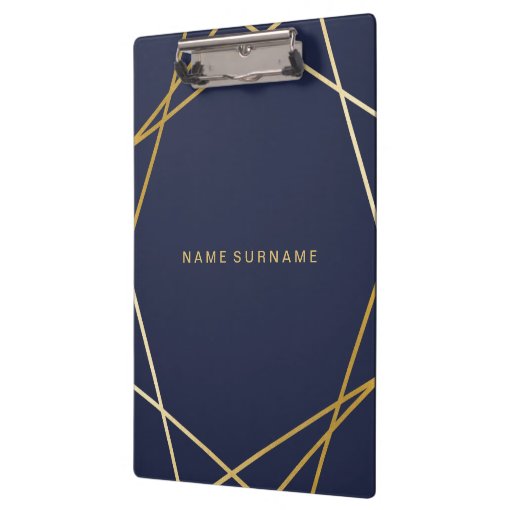 Modern Minimalist Gold Geometric Pattern Clipboard | Zazzle