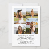 Modern Minimalist Grad 5 PHOTO Graduation Party Invitation | Zazzle