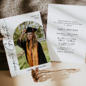 Modern Minimalist Grad PHOTO Graduation Party Invitation | Zazzle