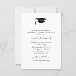 Modern Minimalist Grad PHOTO Graduation Party Invitation | Zazzle