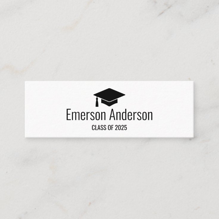 Modern minimalist graduate graduation name card | Zazzle