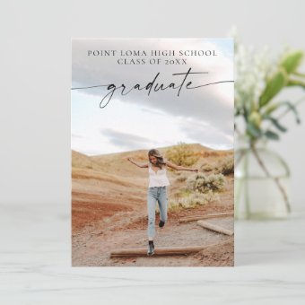 Modern Minimalist Graduation Party Invite | Zazzle