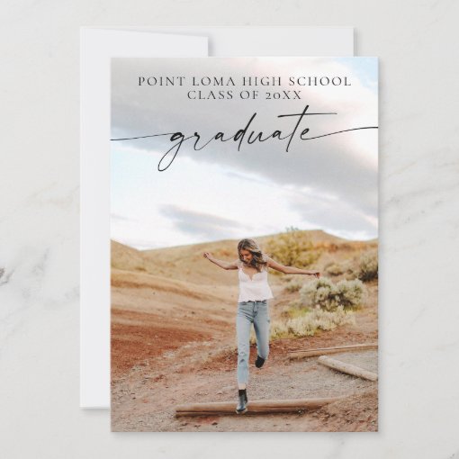 Modern Minimalist Graduation Party Invite | Zazzle