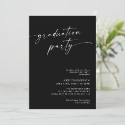 Modern Minimalist Graduation Party Invite | Zazzle