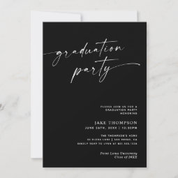 Modern Minimalist Graduation Party Invite | Zazzle