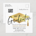 Modern Minimalist Graduation Party QR code Announcement Postcard | Zazzle