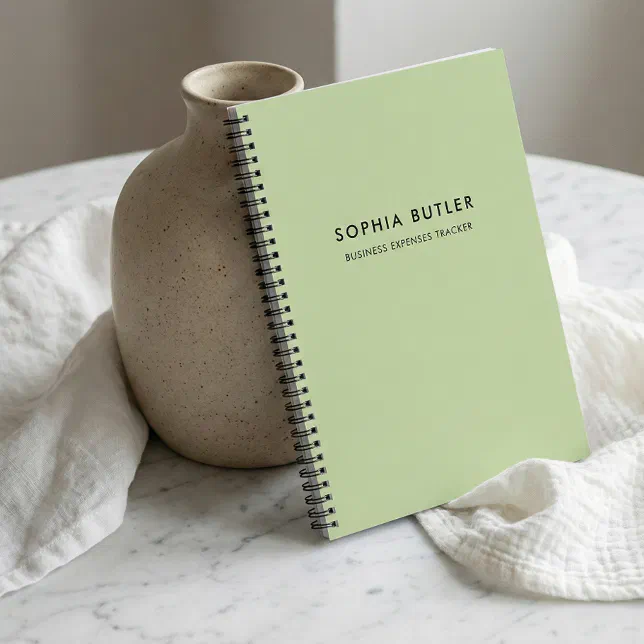 Modern Minimalist Green Notebook | Zazzle