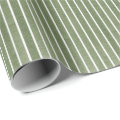 Modern Minimalist Green Rustic Stripes Wrapping Paper | Zazzle
