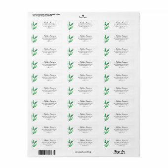 Modern Minimalist Greenery Return Address Label | Zazzle