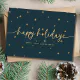 Modern Minimalist Happy Holidays Script Business Holiday Postcard | Zazzle