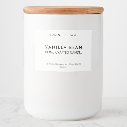 Modern Minimalist Homemade Candle Label | Zazzle