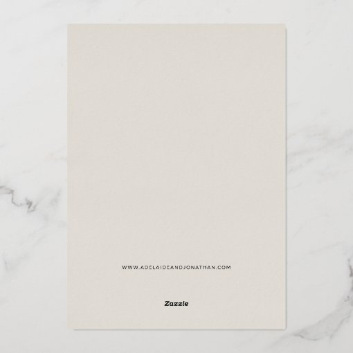 Modern Minimalist Ivory Wedding Silver Lettering Foil Invitation | Zazzle