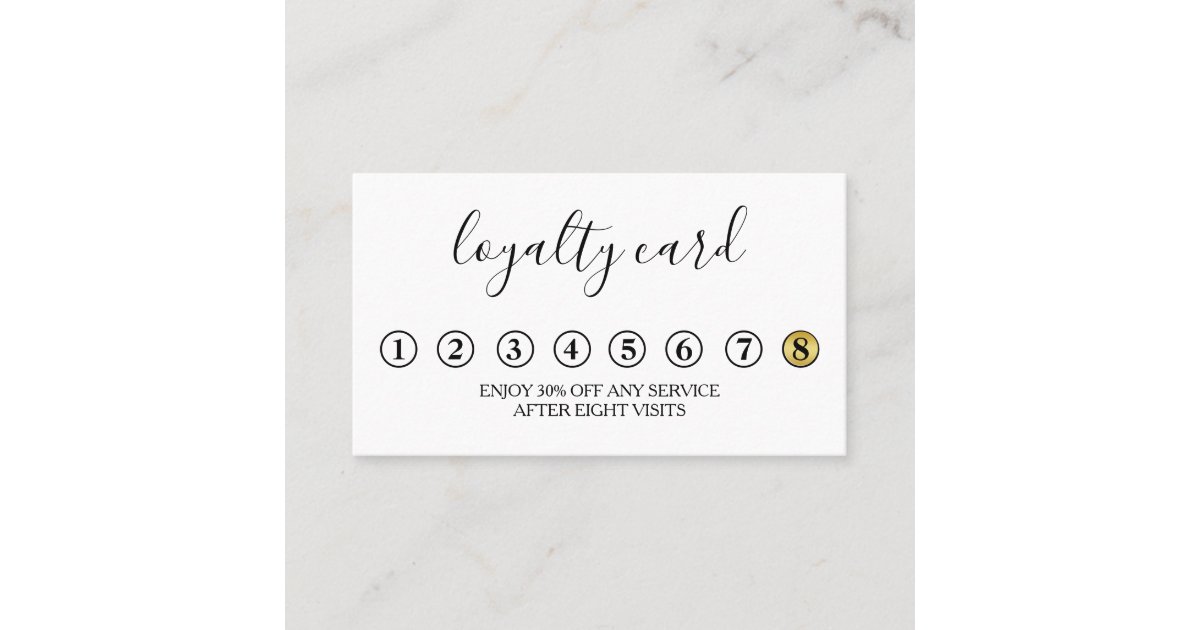Modern Minimalist Loyalty Card | Zazzle