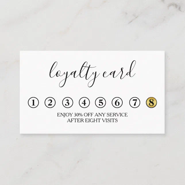 Modern Minimalist Loyalty Card | Zazzle