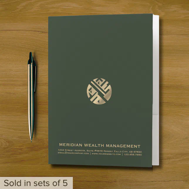 Modern Minimalist Luxury Presentation Folders | Zazzle