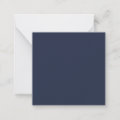 Modern Minimalist Monogram Border Navy Blue Gold Note Card | Zazzle