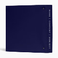 Modern Minimalist Monogram Navy Blue 3 Ring Binder | Zazzle