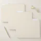 Modern Minimalist Monogram Solid Ivory Cream File Folder | Zazzle