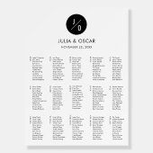 Modern Minimalist Monogram Wedding Seating Chart Foam Board | Zazzle