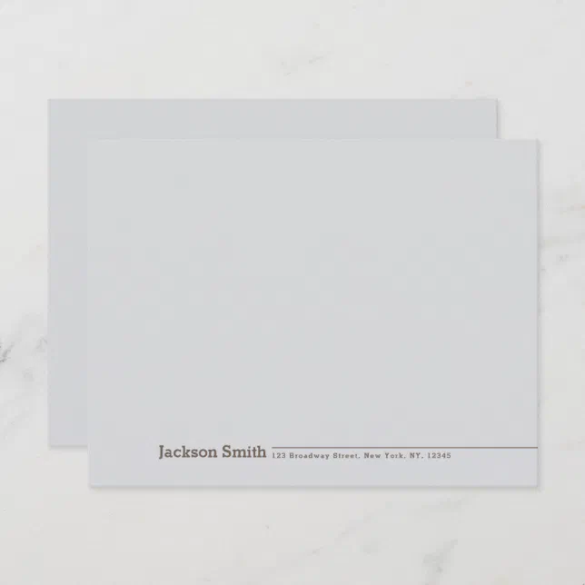 Modern Minimalist Name Personalized Stationery Note Card | Zazzle