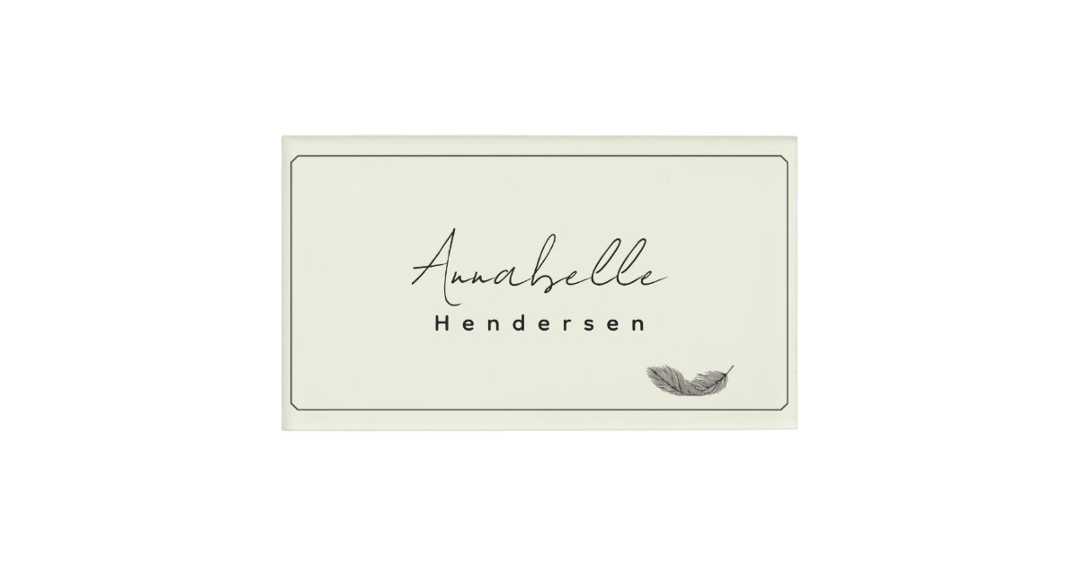 Modern Minimalist Name Tag | Zazzle