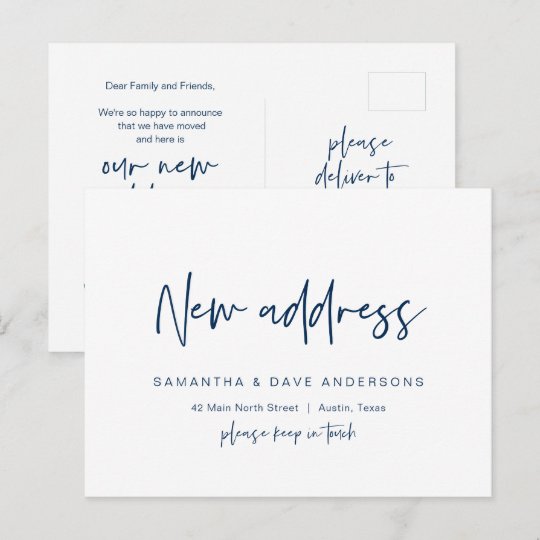 Modern minimalist, New Home Address Announcement P Postcard | Zazzle.com