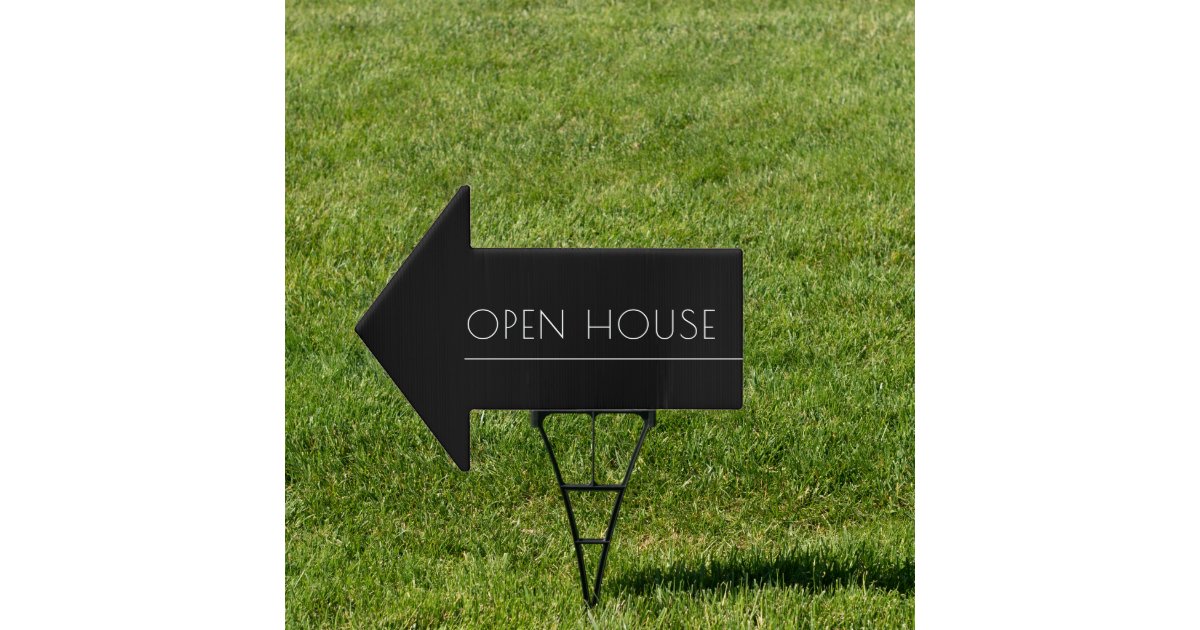 Modern Minimalist Open House Directional Sign | Zazzle