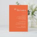 Modern Minimalist orange Enclosure card | Zazzle
