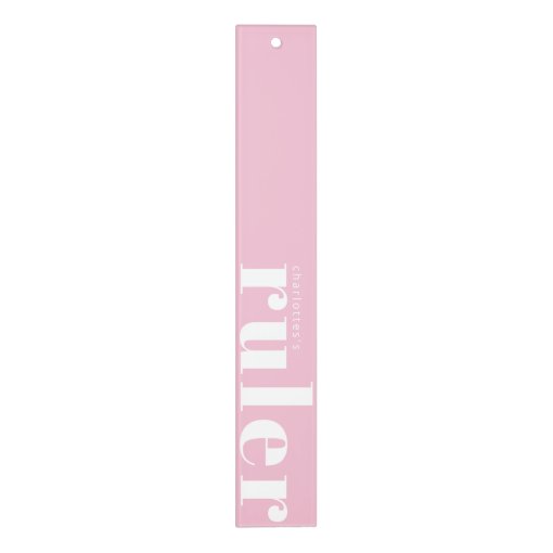 Modern Minimalist Pastel Pink Simple Fun Custom Ruler | Zazzle