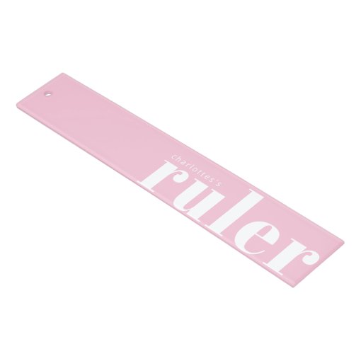 Modern Minimalist Pastel Pink Simple Fun Custom Ruler | Zazzle