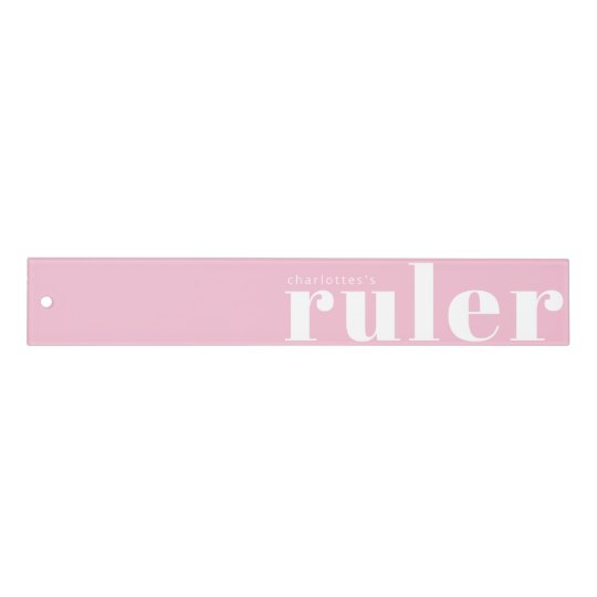 Modern Minimalist Pastel Pink Simple Fun Custom Ruler | Zazzle.com
