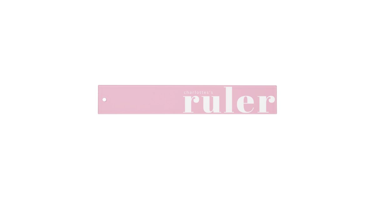 Modern Minimalist Pastel Pink Simple Fun Custom Ruler | Zazzle