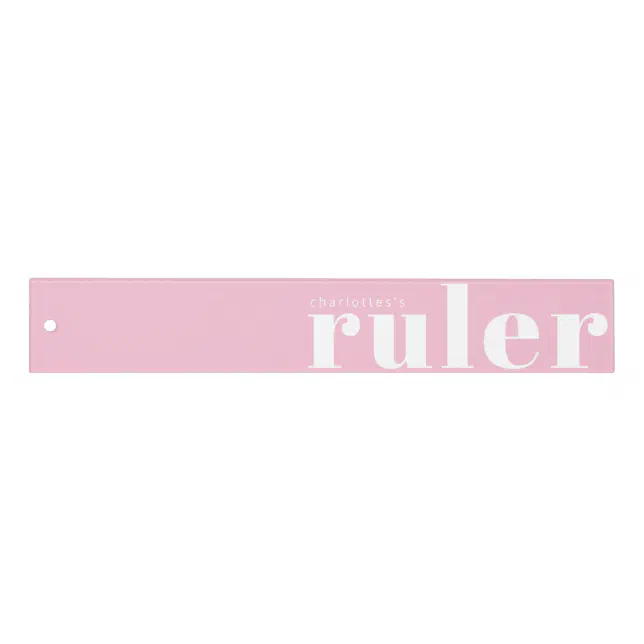 Modern Minimalist Pastel Pink Simple Fun Custom Ruler | Zazzle