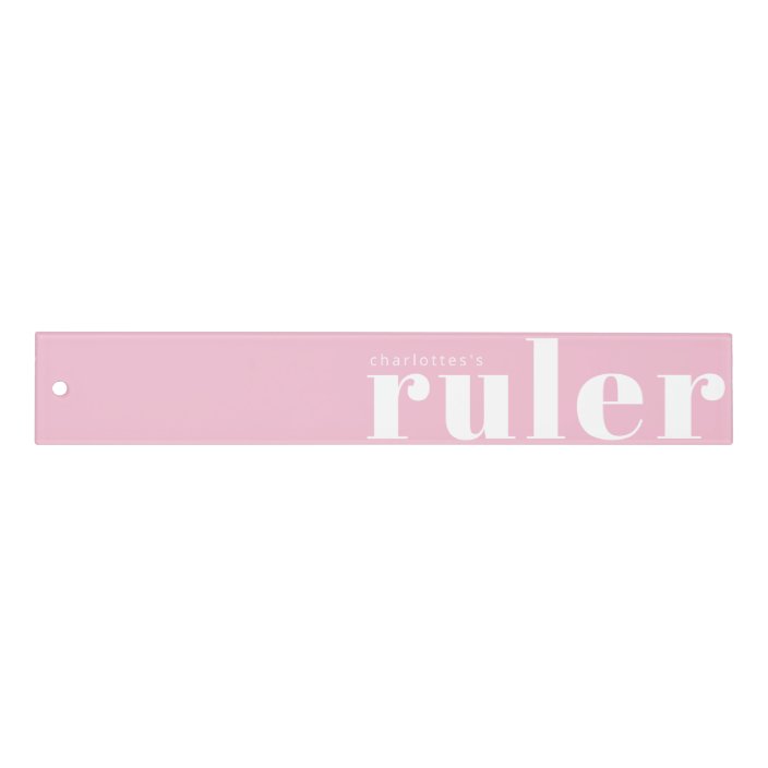 Modern Minimalist Pastel Pink Simple Fun Custom Ruler | Zazzle.com