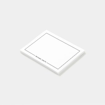 Modern Minimalist Personalized Name Post-it Notes | Zazzle