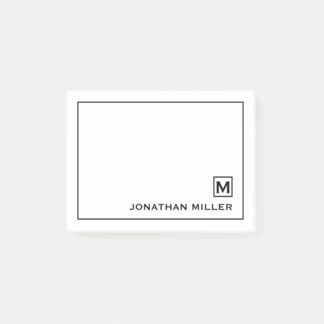 Modern Minimalist Personalized Name Post-it Notes | Zazzle