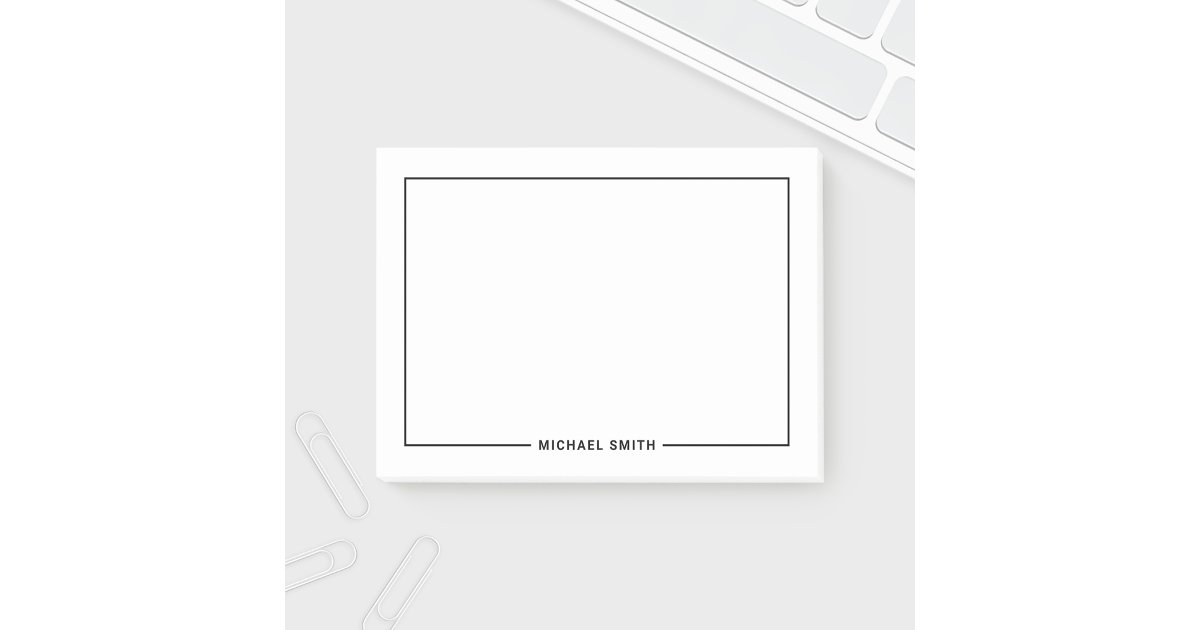 Modern Minimalist Personalized Name Post-it Notes | Zazzle