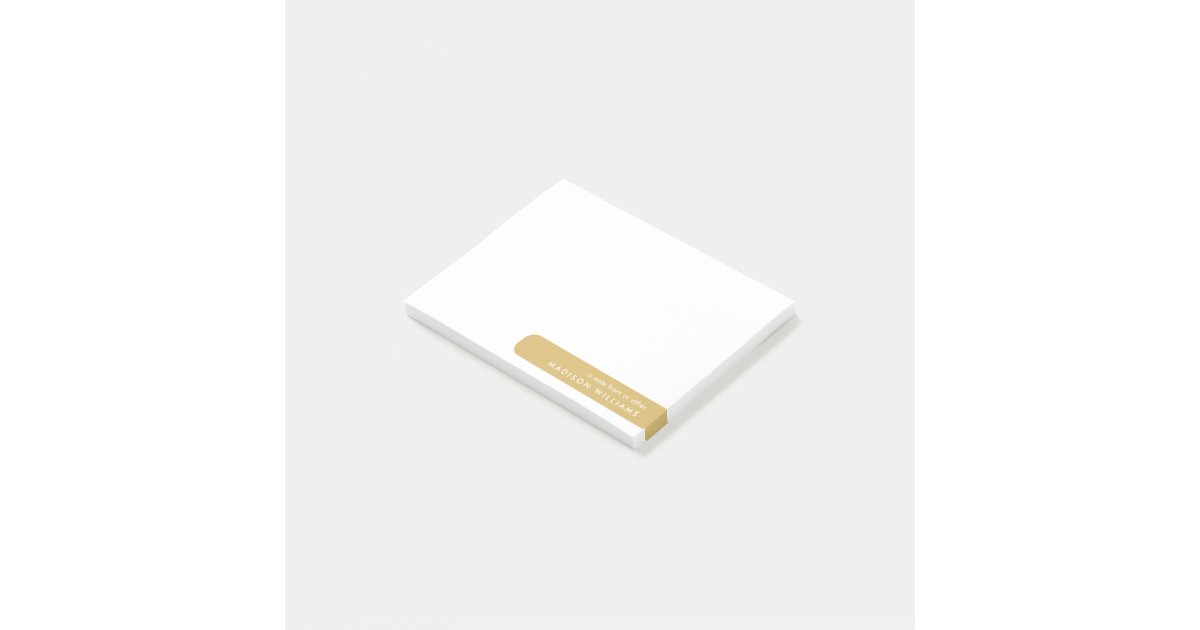 Modern Minimalist Personalized Stationery Post-it Notes | Zazzle