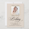 Modern Minimalist Photo Birthday Party Invitation | Zazzle