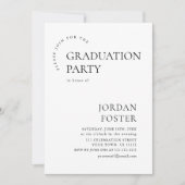 Modern Minimalist PHOTO Graduation Party QR code Invitation | Zazzle