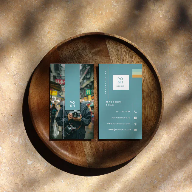 Modern Minimalist Photography Photographer Business Card | Zazzle