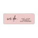 Modern Minimalist Pink Blush Return Address Label | Zazzle