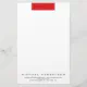 Modern Minimalist Plain Professional Red White Stationery | Zazzle