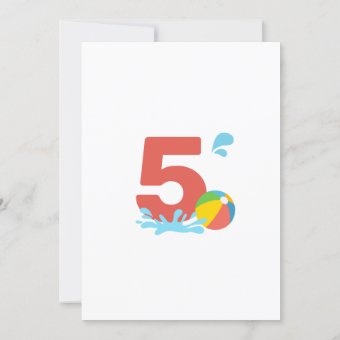 Modern Minimalist Pool Party Birthday Invitation | Zazzle