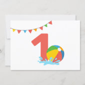 Modern Minimalist Pool Party First Birthday Invitation | Zazzle