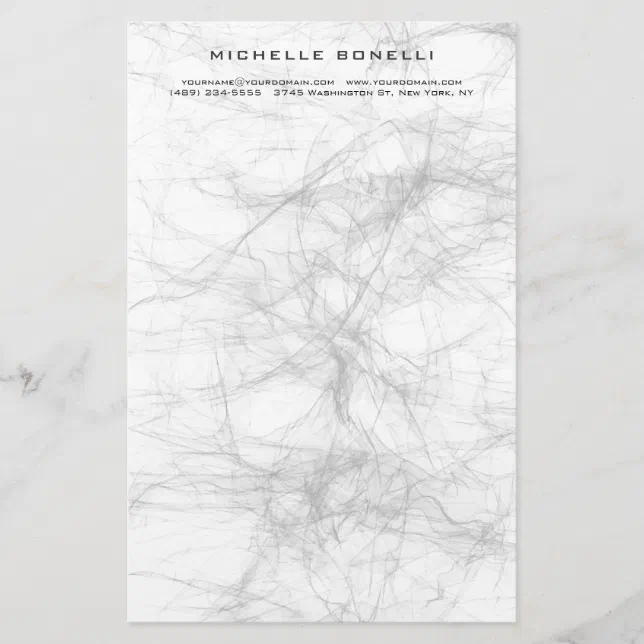 Modern Minimalist Professional Grey Design Stationery | Zazzle
