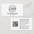 Modern Minimalist Professional Logo QR Code Business Card | Zazzle