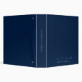 Modern Minimalist Professional Navy Blue 3 Ring Binder | Zazzle