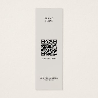 Modern Minimalist QR Code Clothing Label Hang Tag | Zazzle