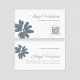 Modern Minimalist QR Code Dusty Blue Daisy Flower Business Card | Zazzle